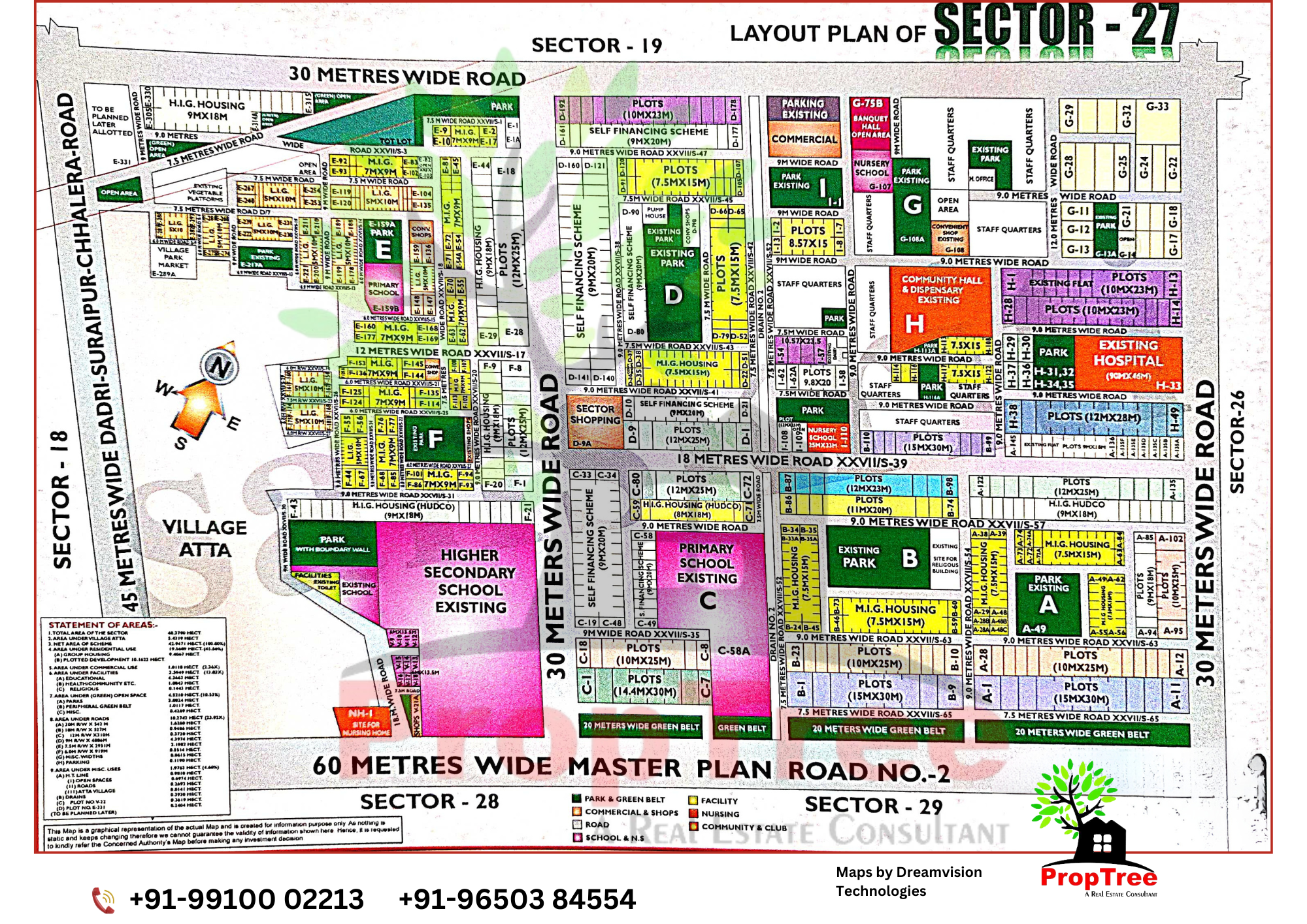 Layout Plan Of Sector-27 - Proptree